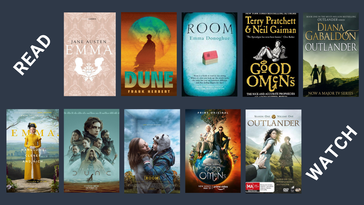 Best Book to Screen Adaptations - a list of popular novels and series ...